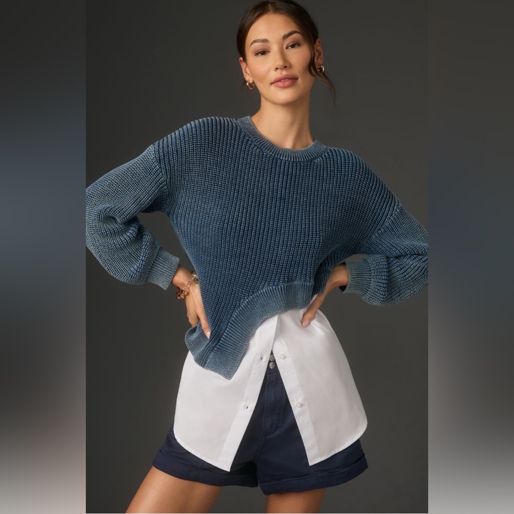 Pilcro Assymmetrical Twofer Sweater From Anthropologie - Gem
